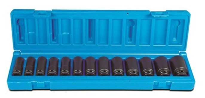 13 Piece 3/8 Drive 6-Point Metric Deep Magnetic Socket Set