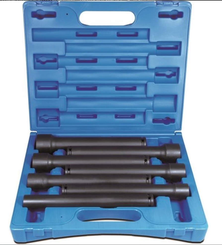 7 Pieces 1/2 Drive 6-Point Metric Extra Long Tube Socket Set