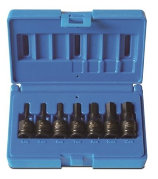 7 Piece 3/8 Drive Hex Driver Metric Set