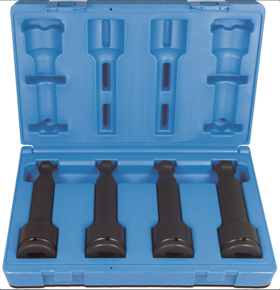 4 Piece 3/4 Drive Hex Driver Metric Ball-end Set