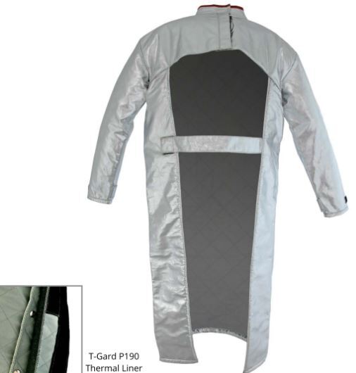 Alum open back smock 1300mm CA340 Carbon/Aramid t-Gard P190