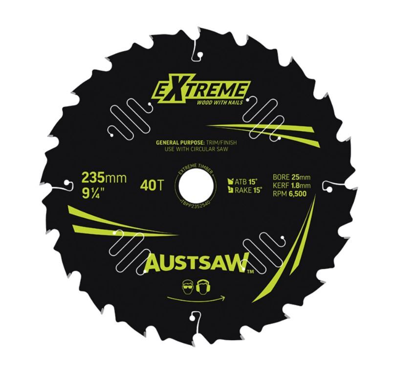 Austsaw Extreme: Wood with Nails Blade 235mm