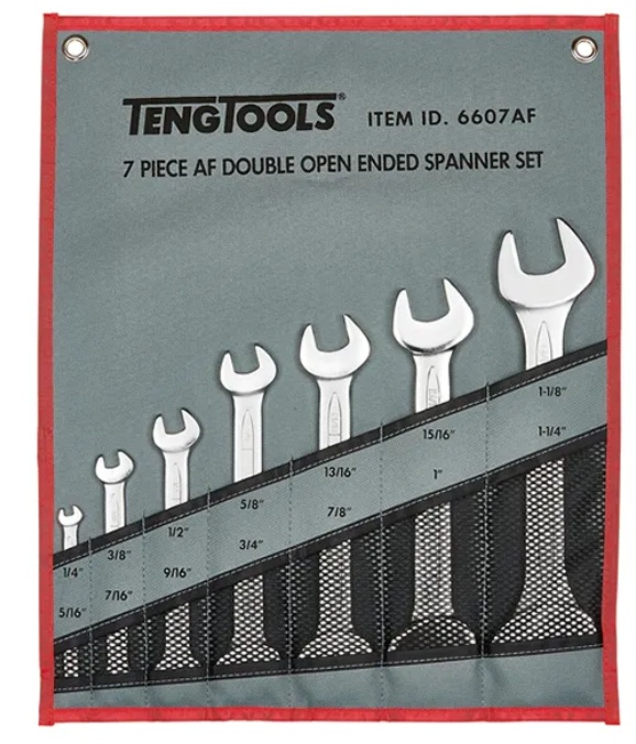 TENG OPEN ENDED SPANNER SET, 7PCE, 1/4" - 1-1/4"