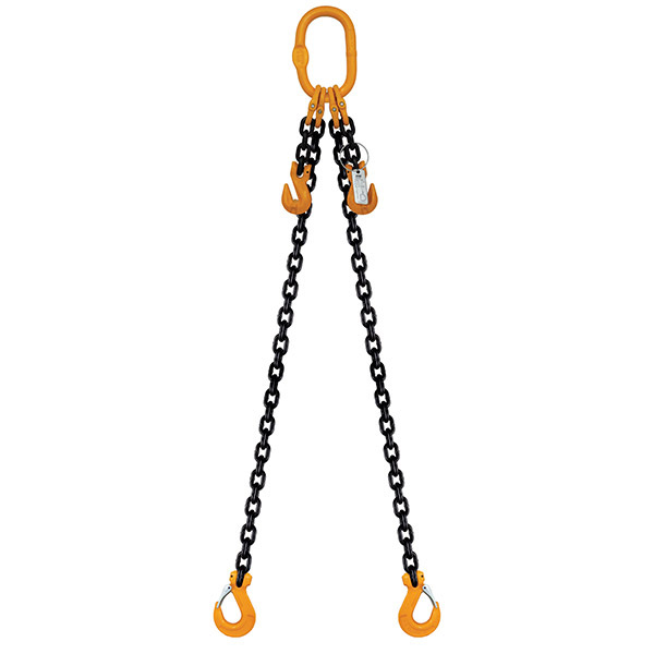 ITM 2 LEG CHAIN SLING, WITH CLEVIS SLING HOOKS & SHORTENING GRAB HOOKS
