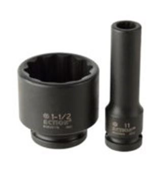 1/2" Drive 12-Point Metric Deep Impact Socket