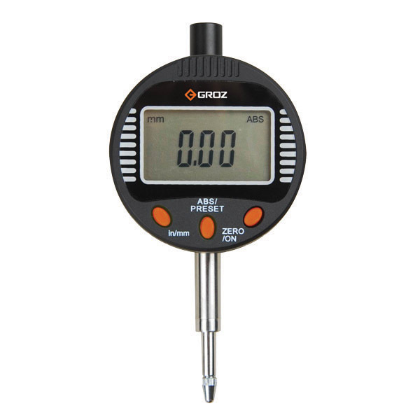 GROZ DIGITAL INDICATOR, FIVE BUTTONS, WITH FLAT BACK AND LUG