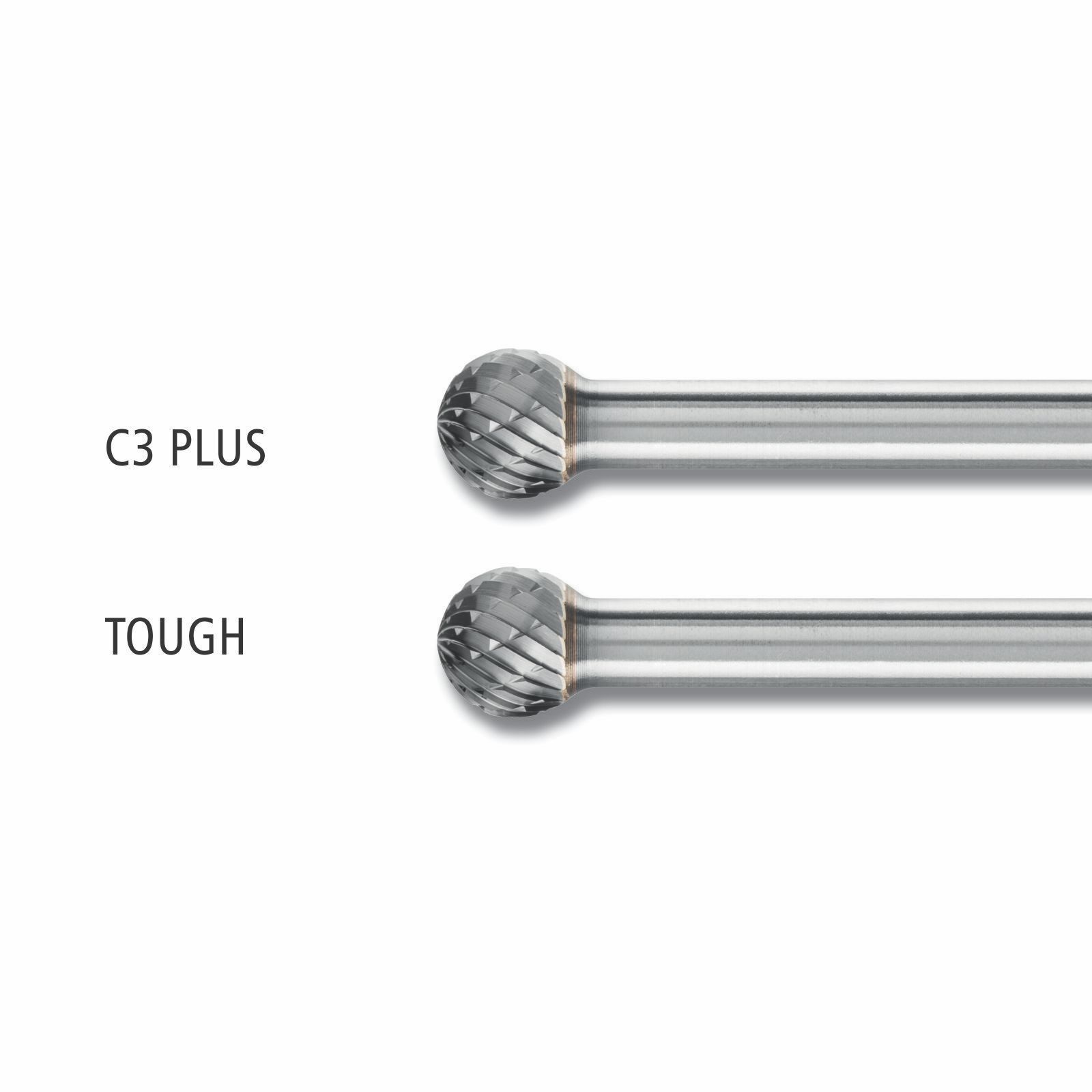 Ball Shape Burrs Kud 1/4" Shank - Tungsten Carbide