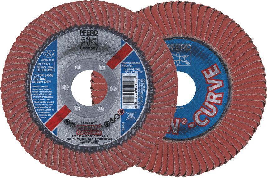 Polifan Curve Flap Discs Sgp Aluminium Oxide - Aluminium