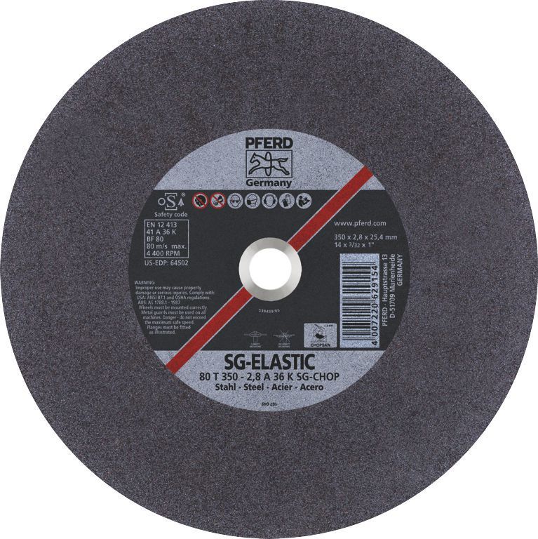 Low Speed Stationary Cut-Off Wheels Premium Steel 80 M/S