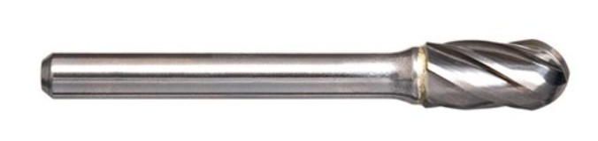 Cylindrical Ball Nose Aluminium Cut Carbide Burr